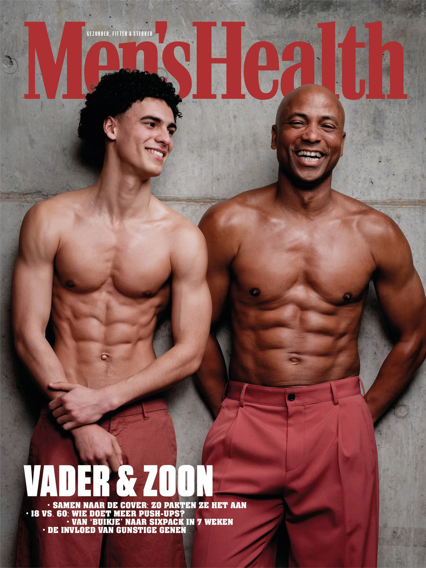 Humberto Tan en zoon Benjamin op de cover van Men's Health