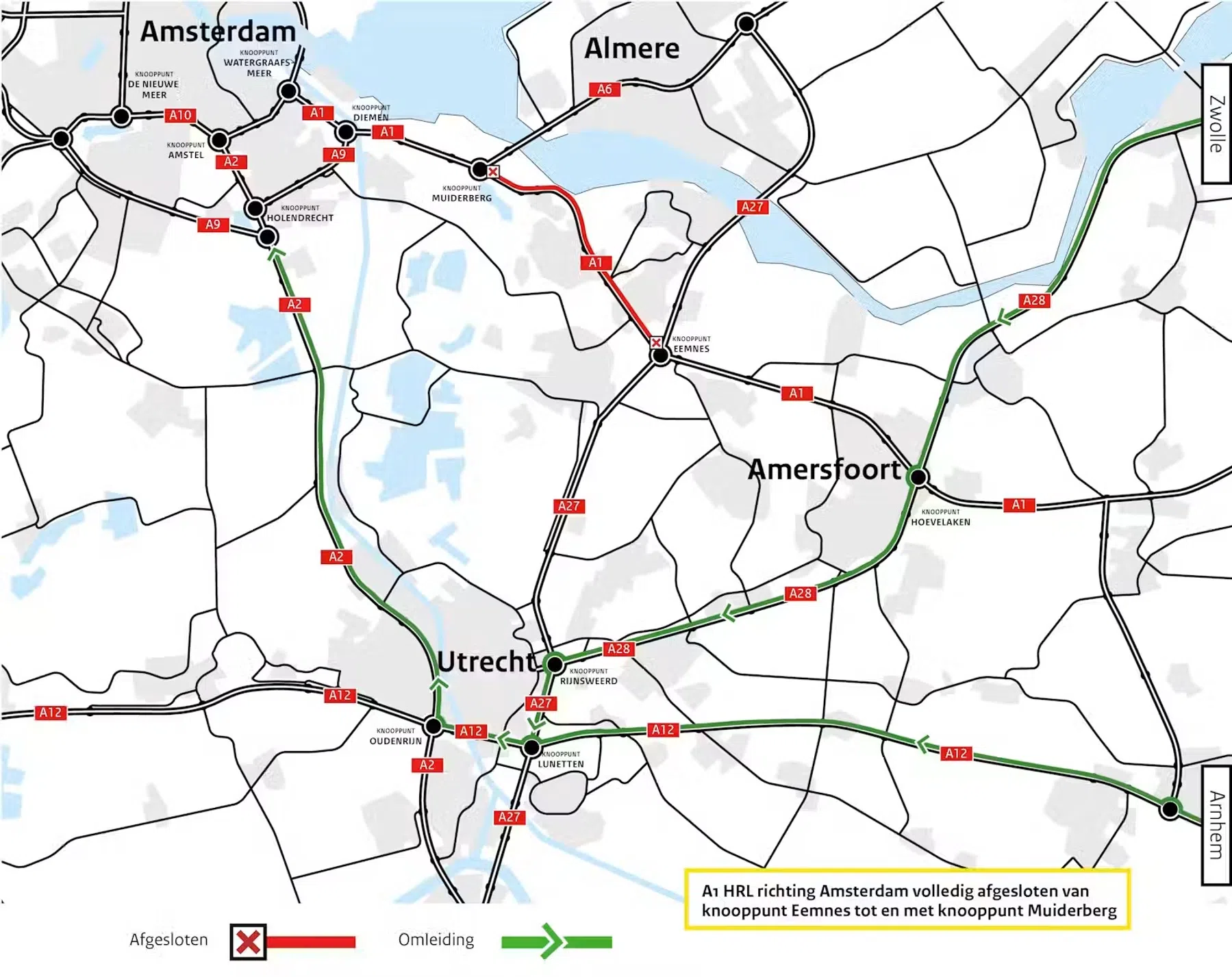 Blijf weg van de A1. Ik herhaal, blijf weg van de A1!!!