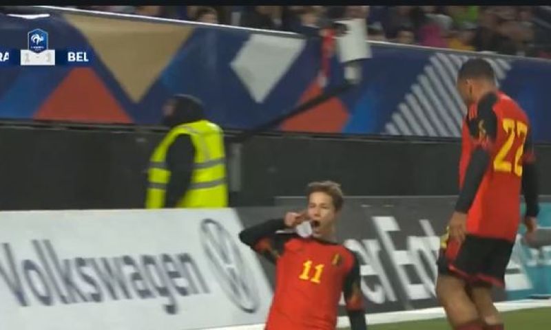 Sterke jonge Rode Duivels verspelen twee keer voorsprong tegen Frankrijk