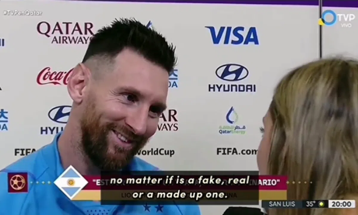 Aandoenlijk: verslaggeefster eist hoofdrol op aan het einde van Messi ...