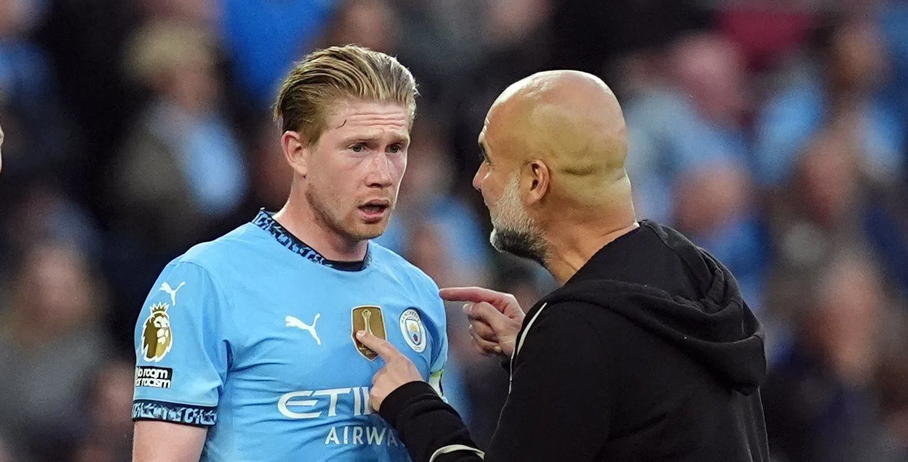 Joos twijfelt aan oprechtheid Guardiola bij afscheid KDB: "Fotogenieke tranen"