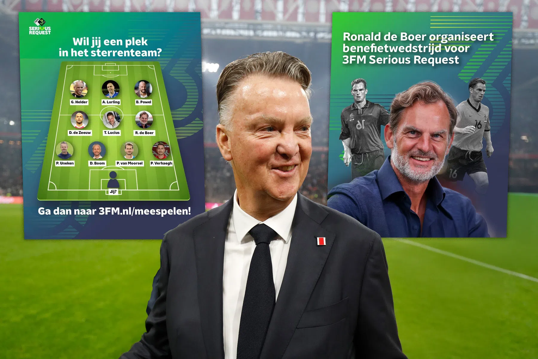 Van Gaal tegen De Boer: VoetbalPrimeur steunt benefietduel 3FM Serious Request