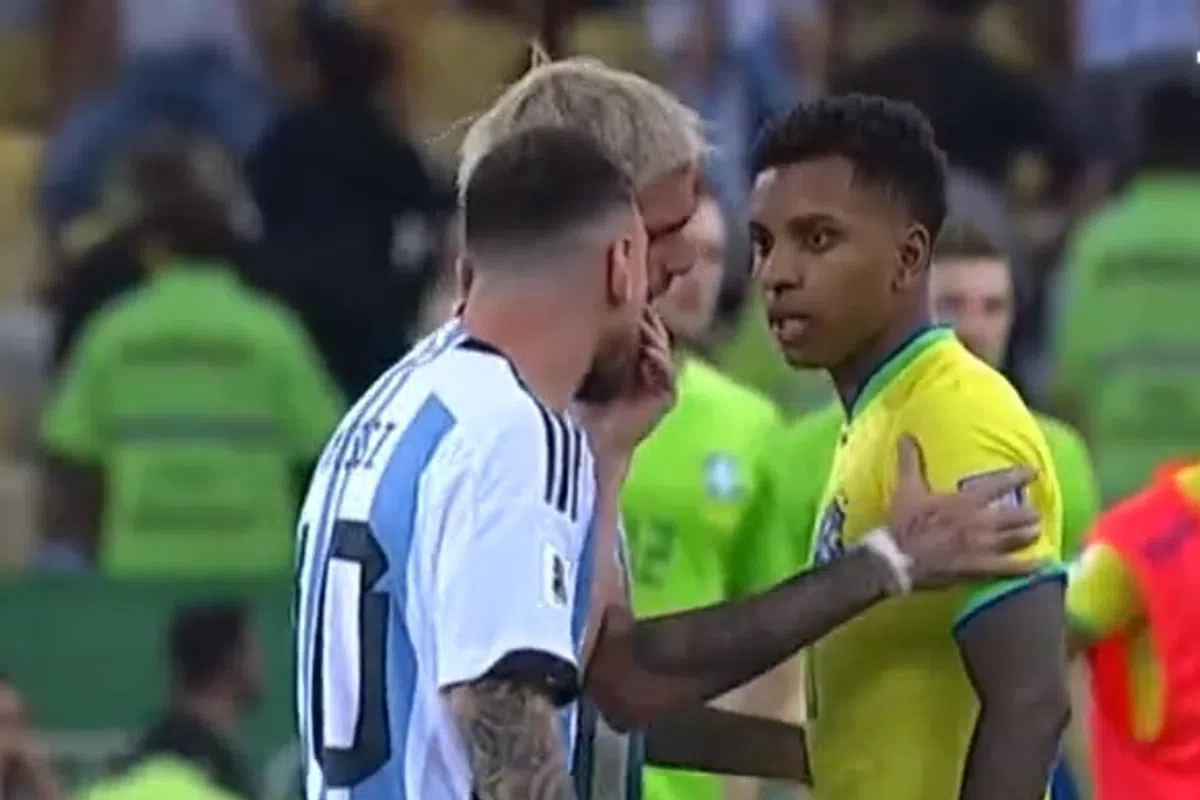 De Paul en Messi krijgen het aan de stok met Rodrygo
